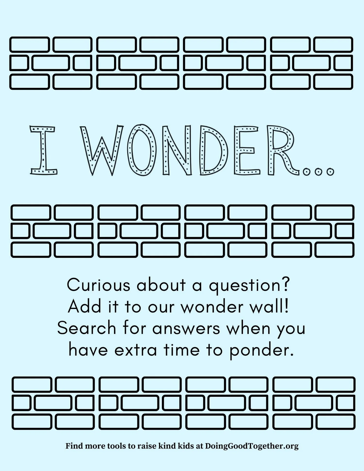 Create an "I Wonder" Wall — Doing Good Together™