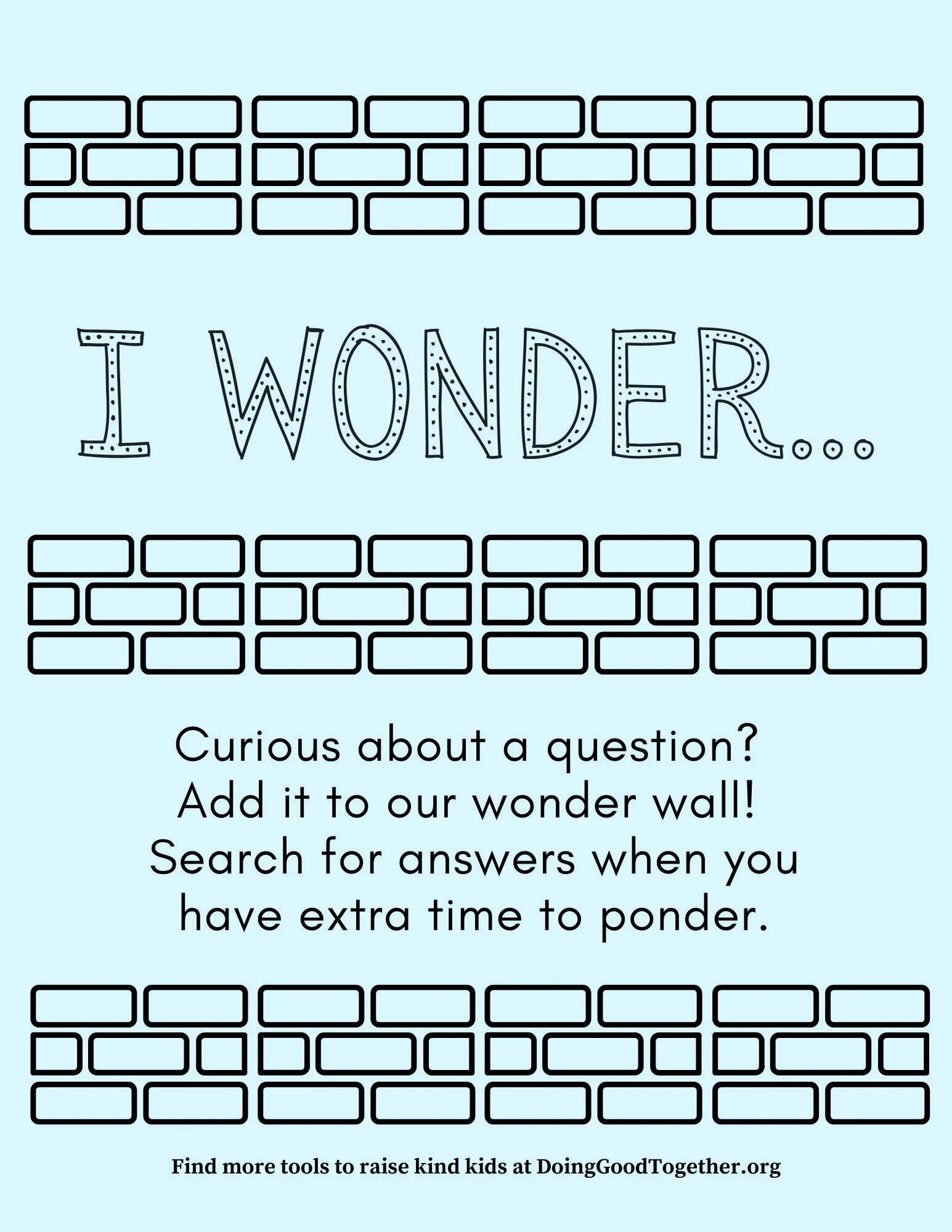 Create an "I Wonder" Wall — Doing Good Together™