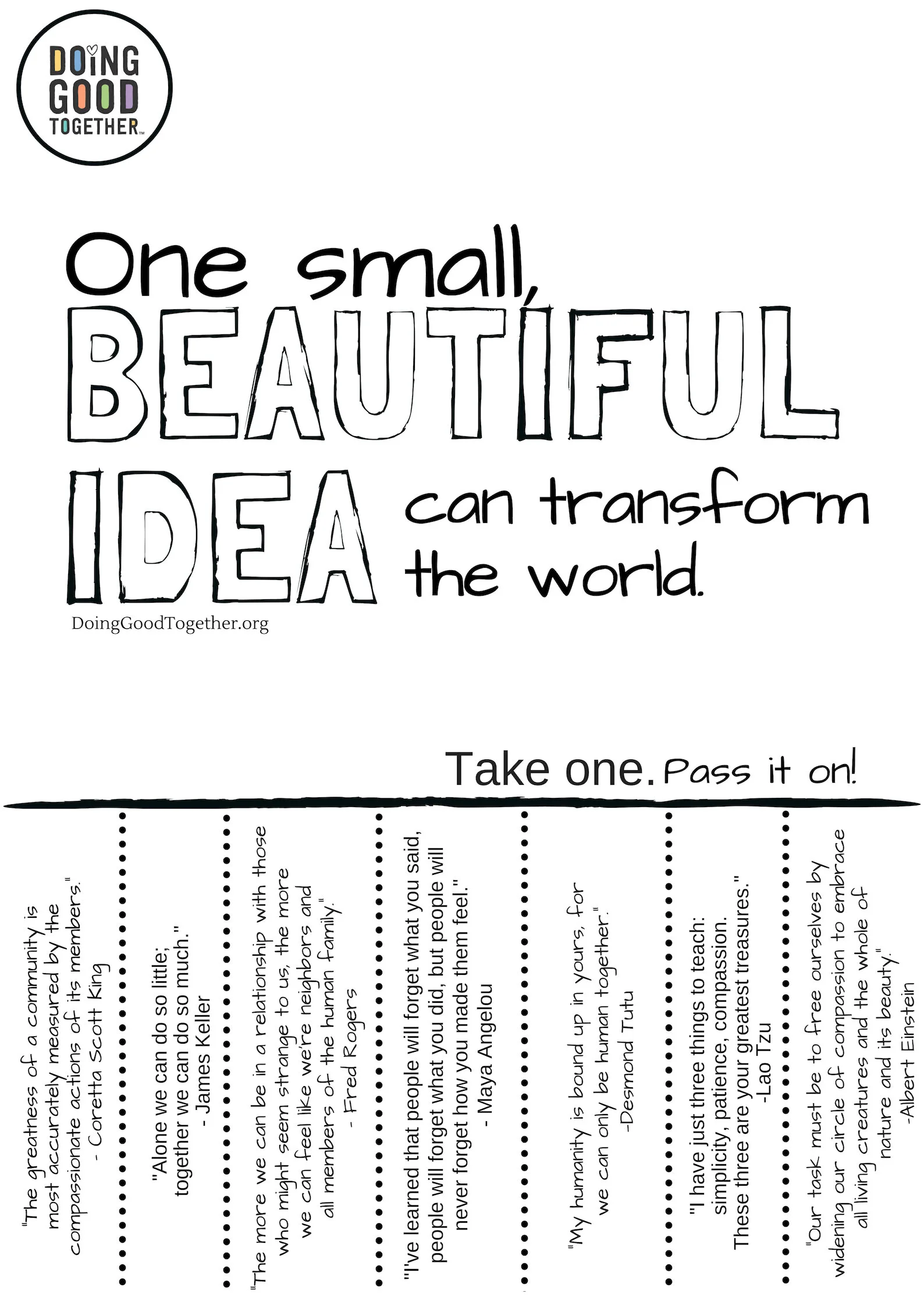 Design & Share Tear-Off Posters — Doing Good Together™