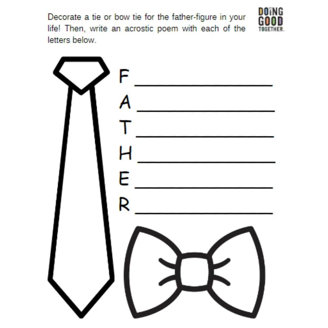 Fathers Day Tie Coloring Pages [2025]