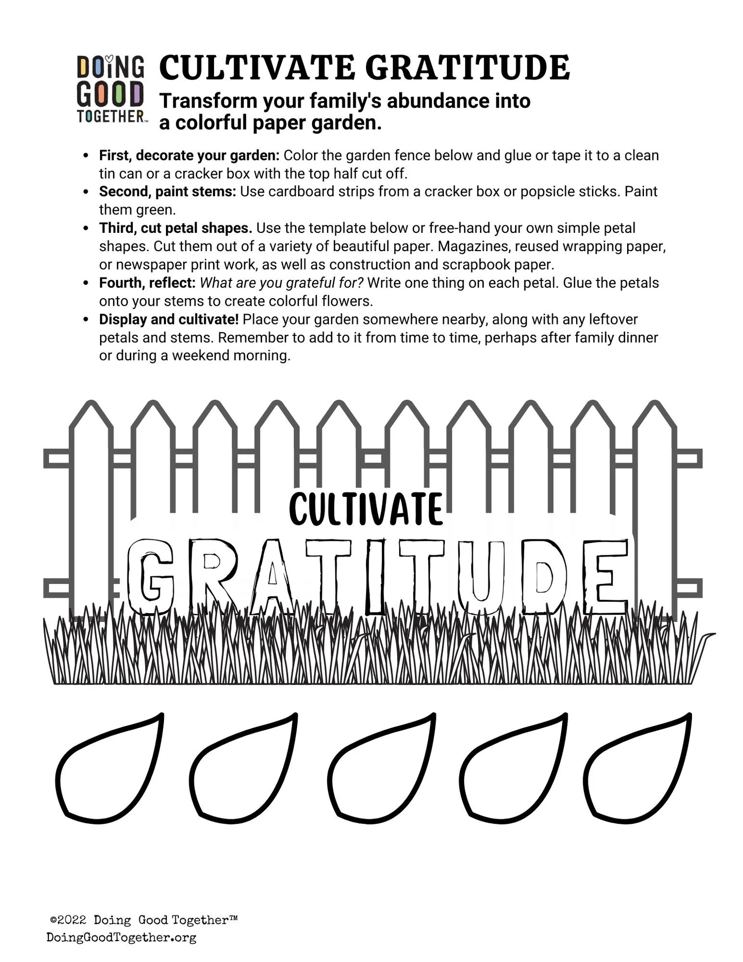 Cultivate a Gratitude Garden — Doing Good Together™