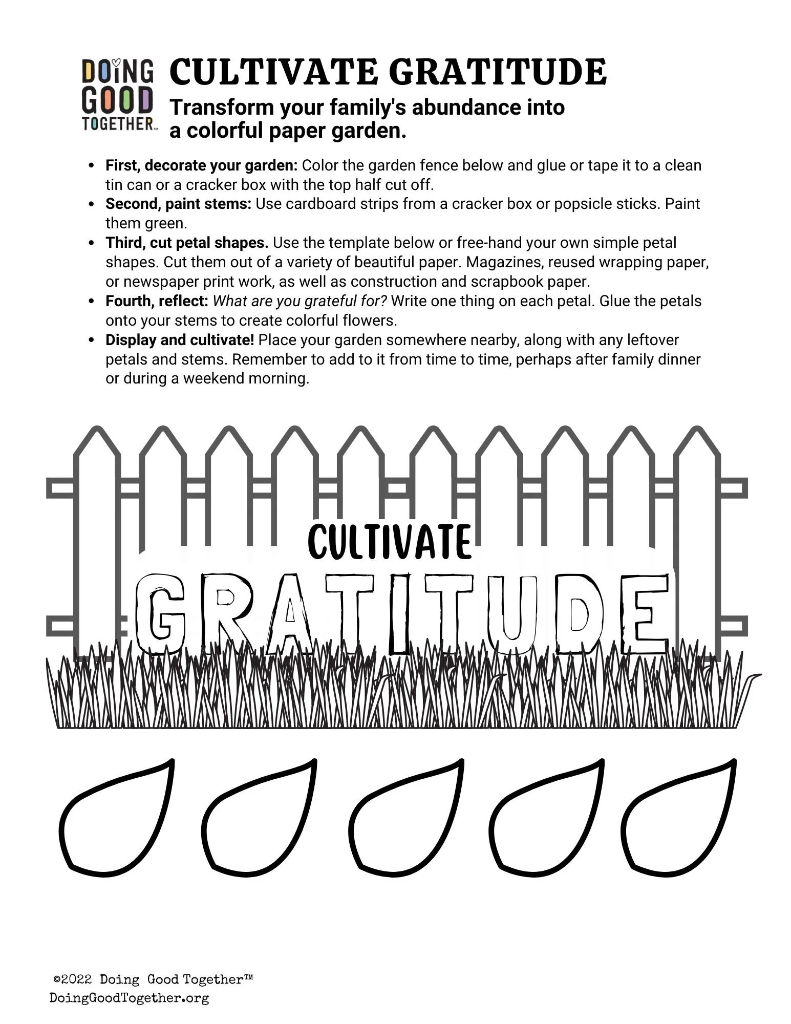 Cultivate a Gratitude Garden — Doing Good Together™