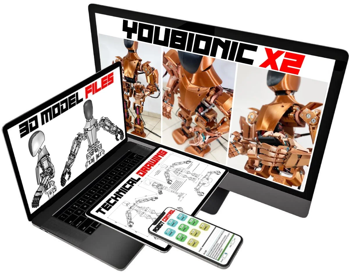 Youbionic - How to Build a 3D Printed Humanoid, Arm and Hand Robot: Youbionic Provides Complete ...