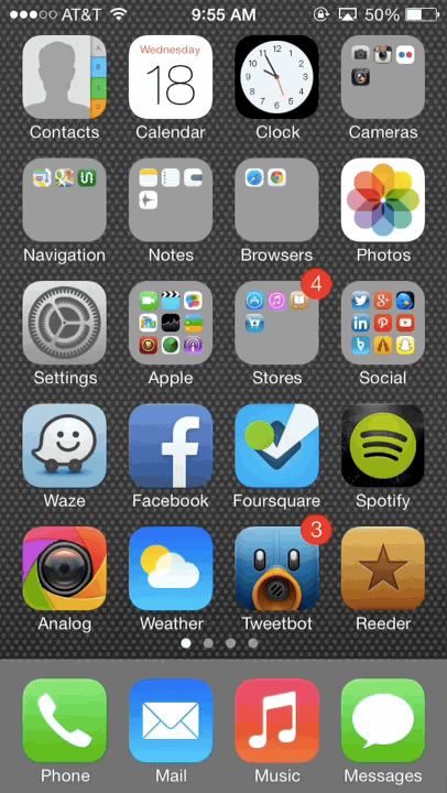 Ios7 Home Screen Iphone 4