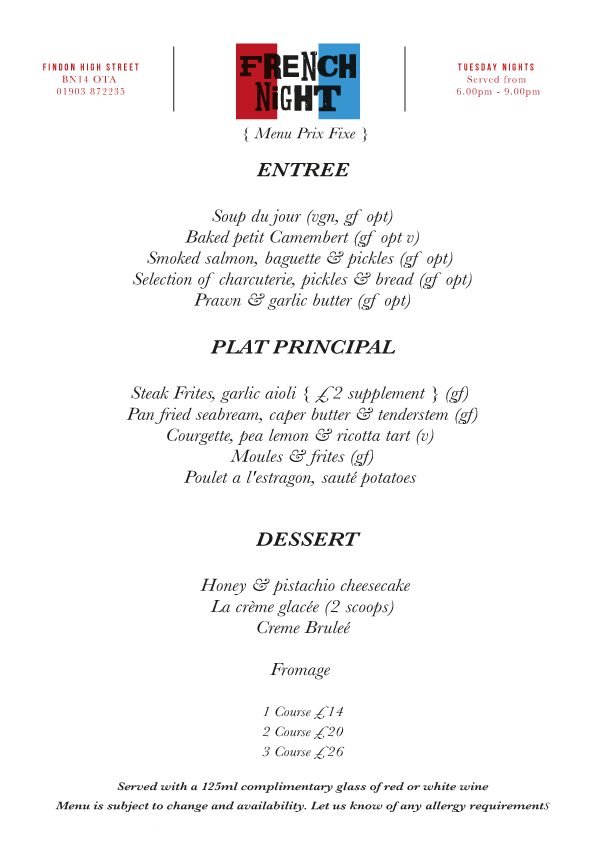 Menu's — The Gun Inn