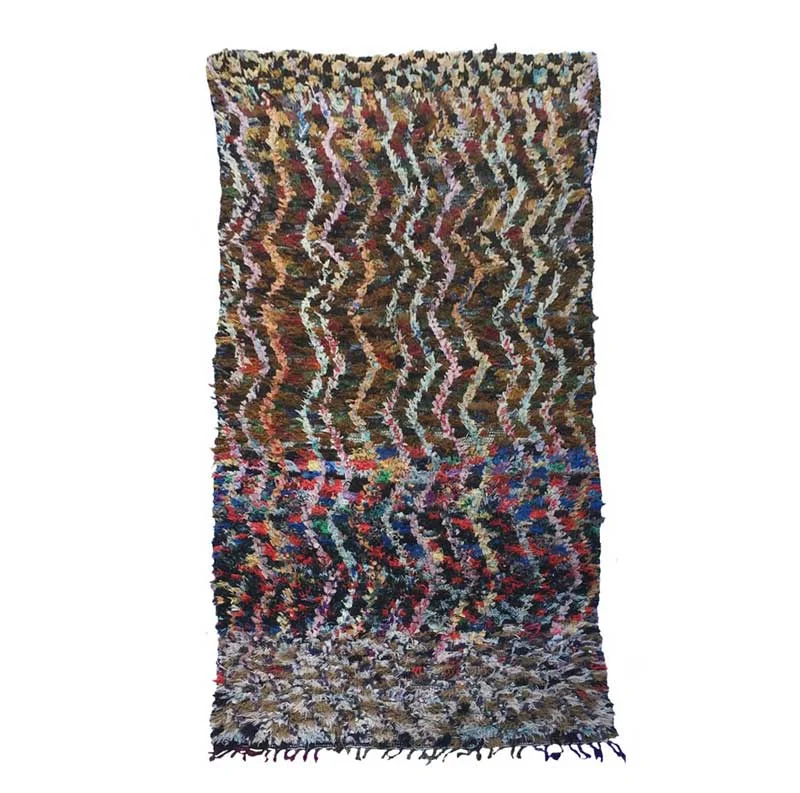 Large Boucherouite Rug - Vintage Moroccan Boucherouite rugs