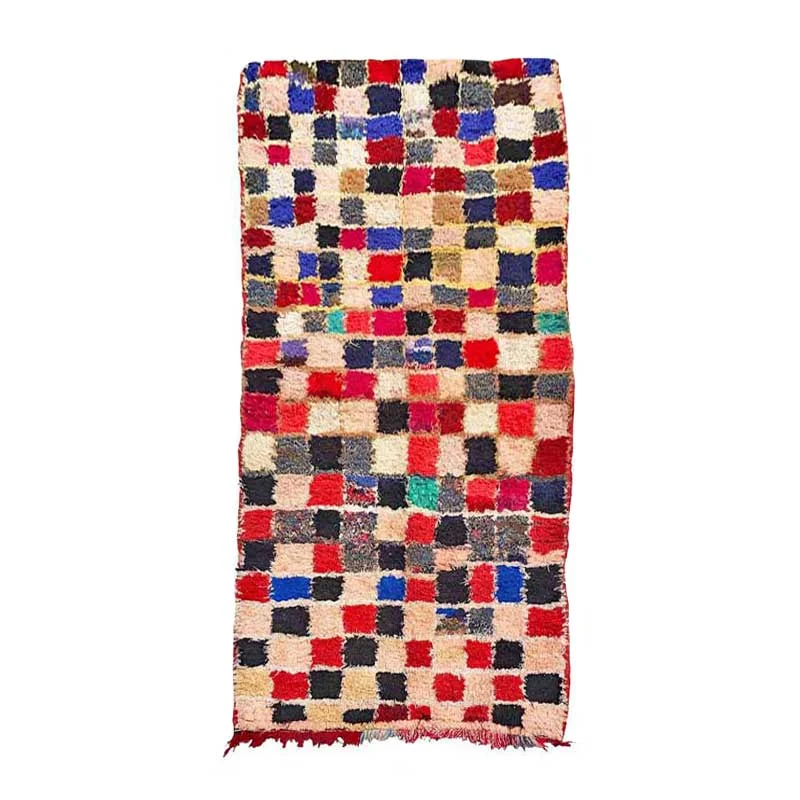 Vintage Moroccan Boucherouite rugs