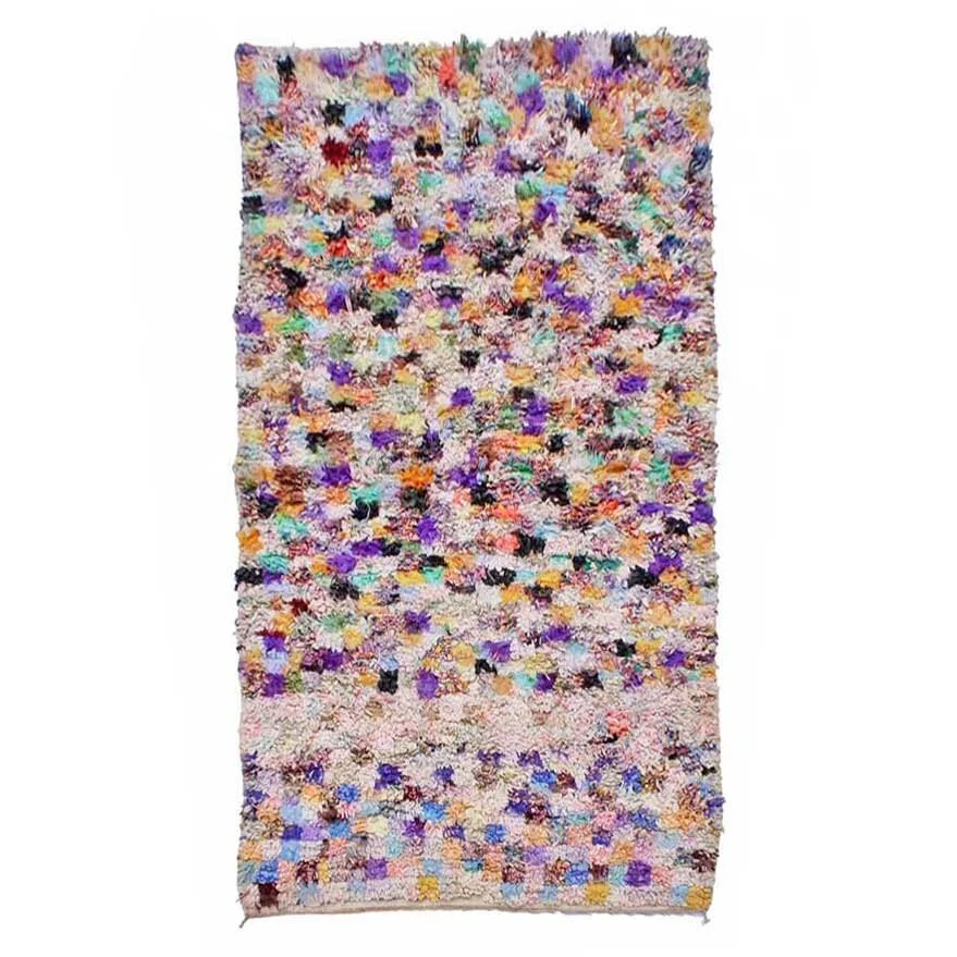 Vintage Moroccan Boucherouite rugs