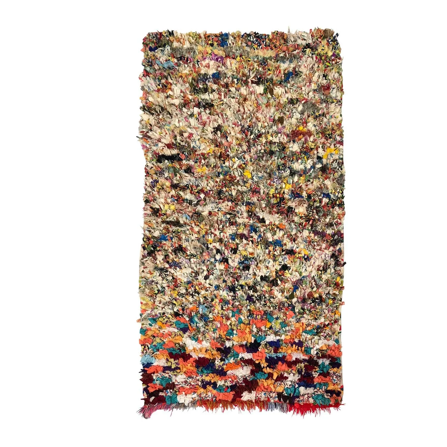 Vintage Boucherouite Rug - Vintage Moroccan Boucherouite rugs