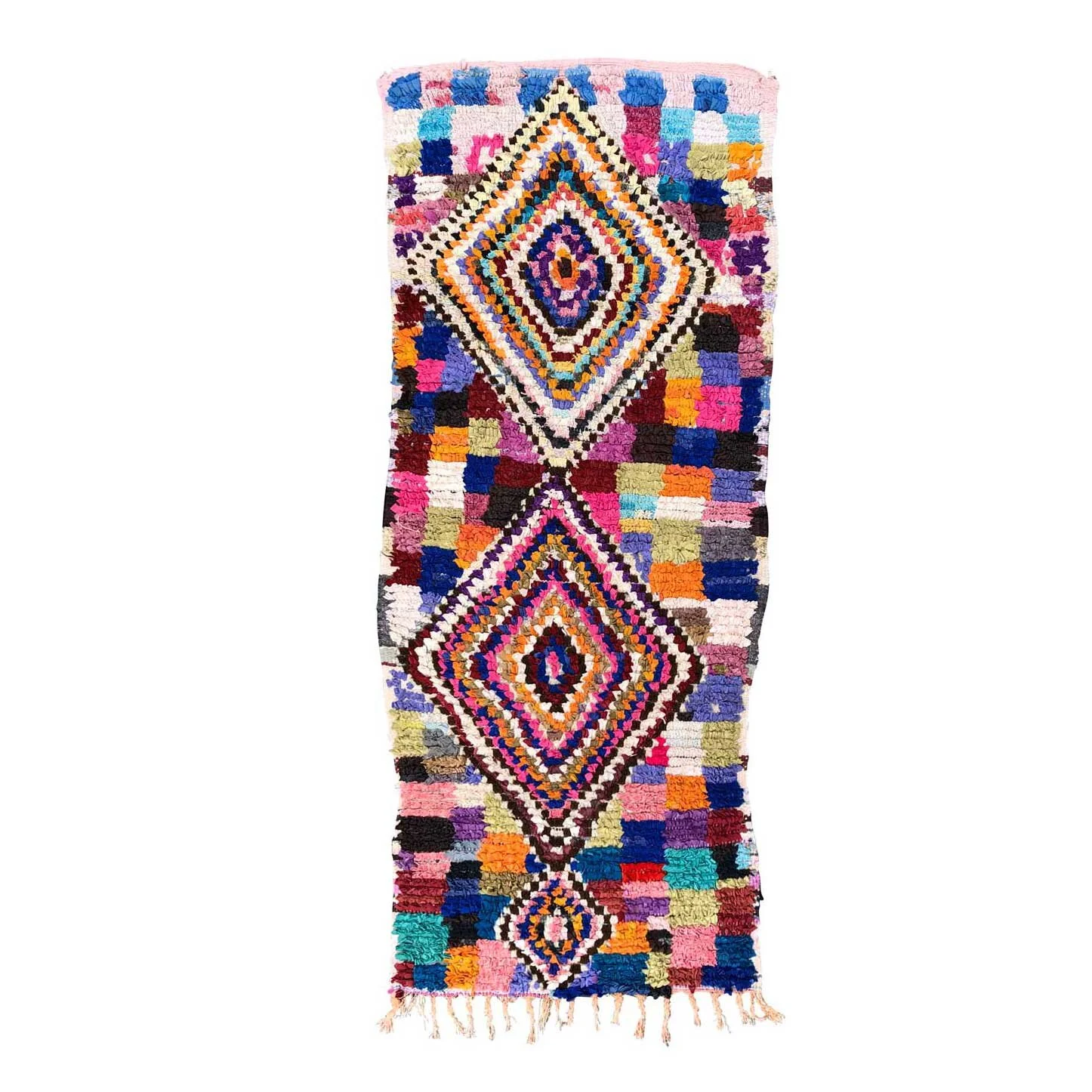 Vintage Moroccan Boucherouite rugs