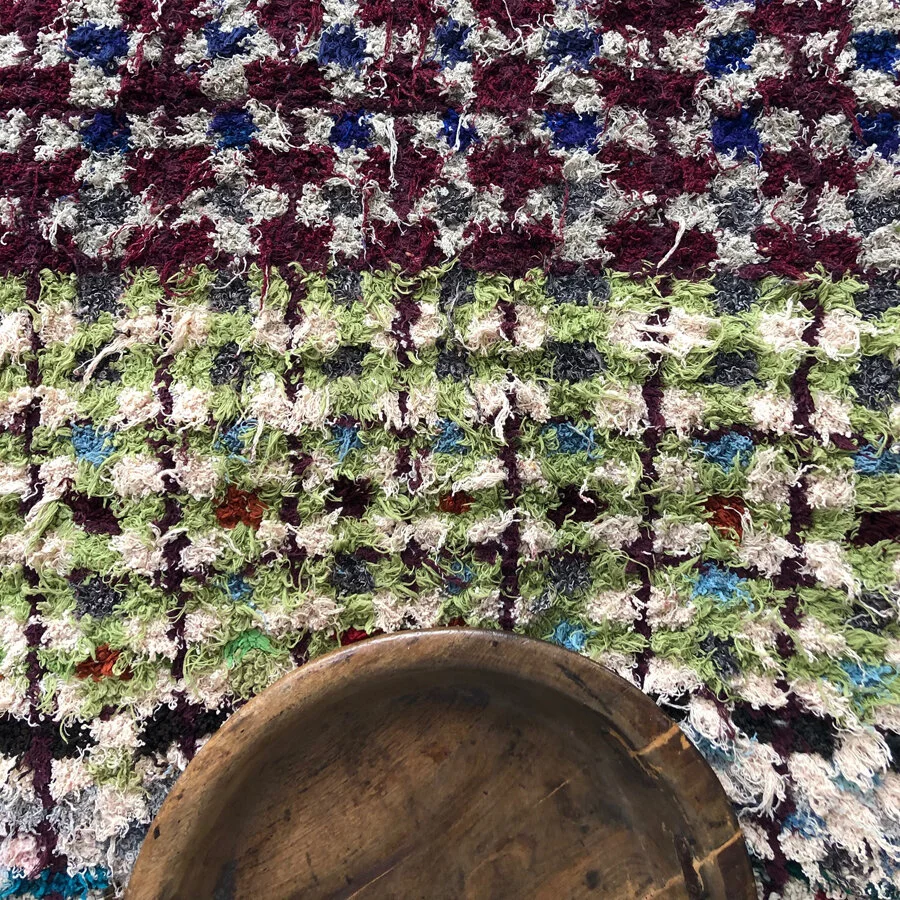 Vintage Moroccan Boucherouite rugs