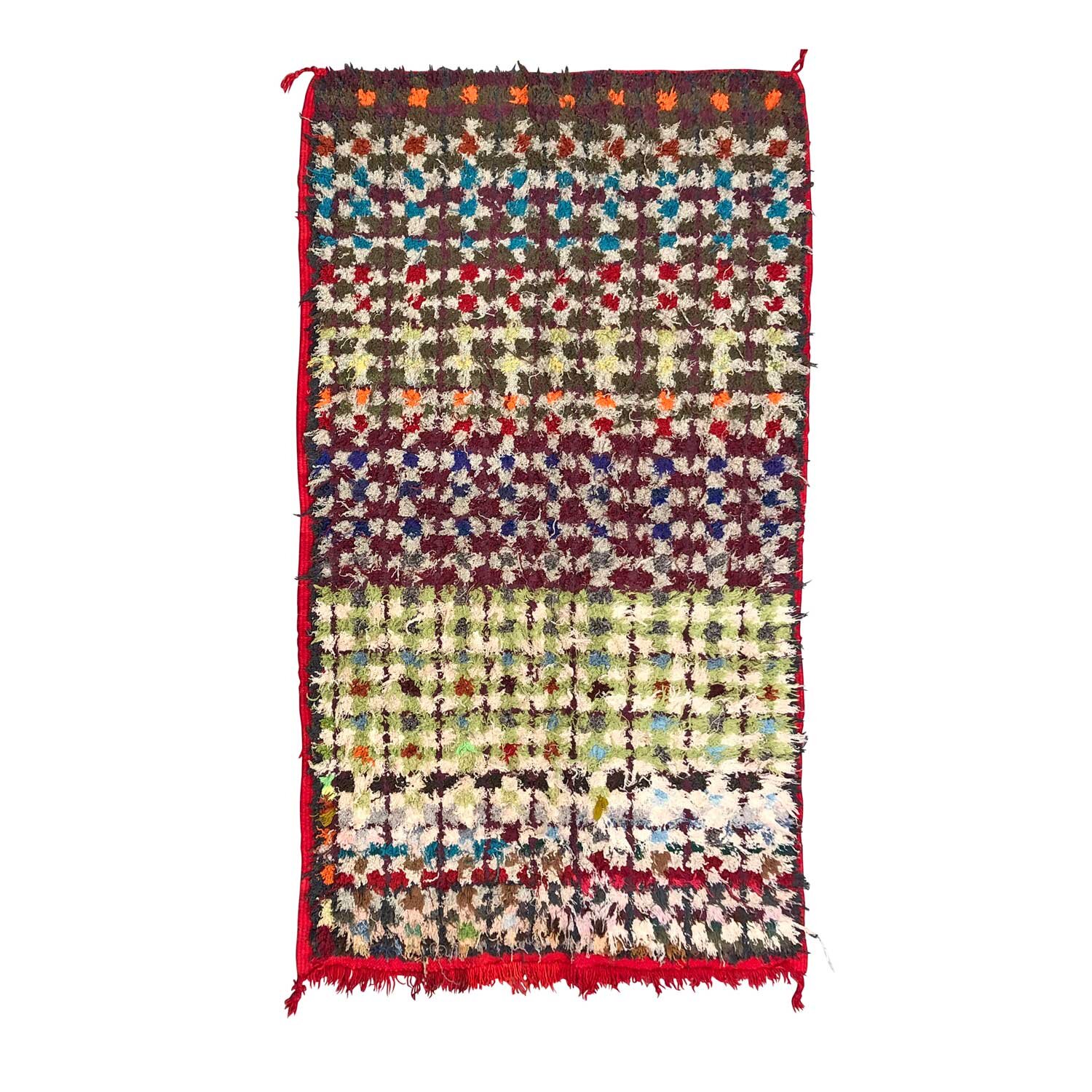 Vintage Moroccan Boucherouite rugs