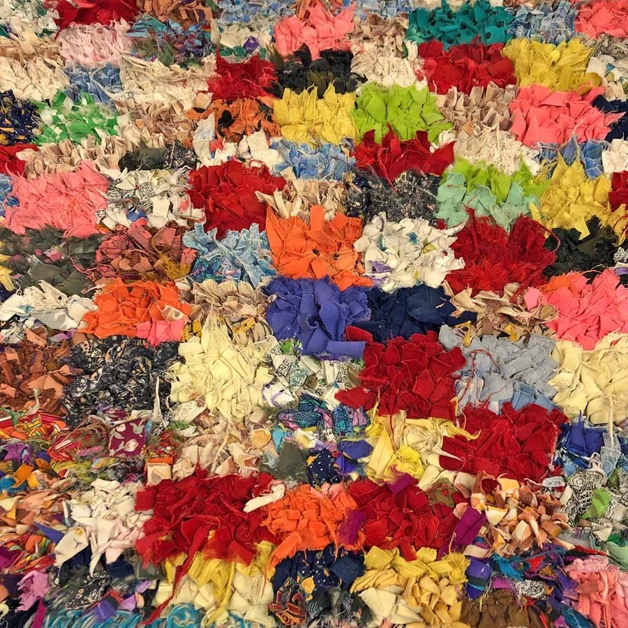 Vintage Moroccan Boucherouite rugs