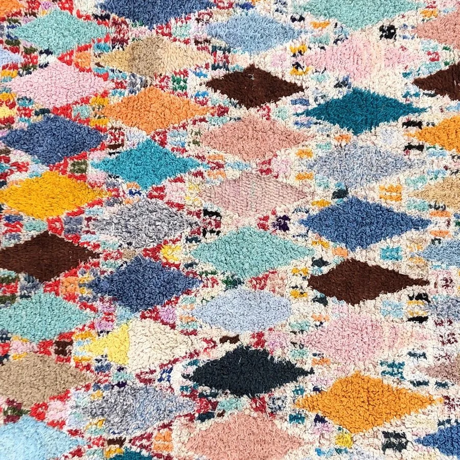 Vintage Moroccan Boucherouite rugs