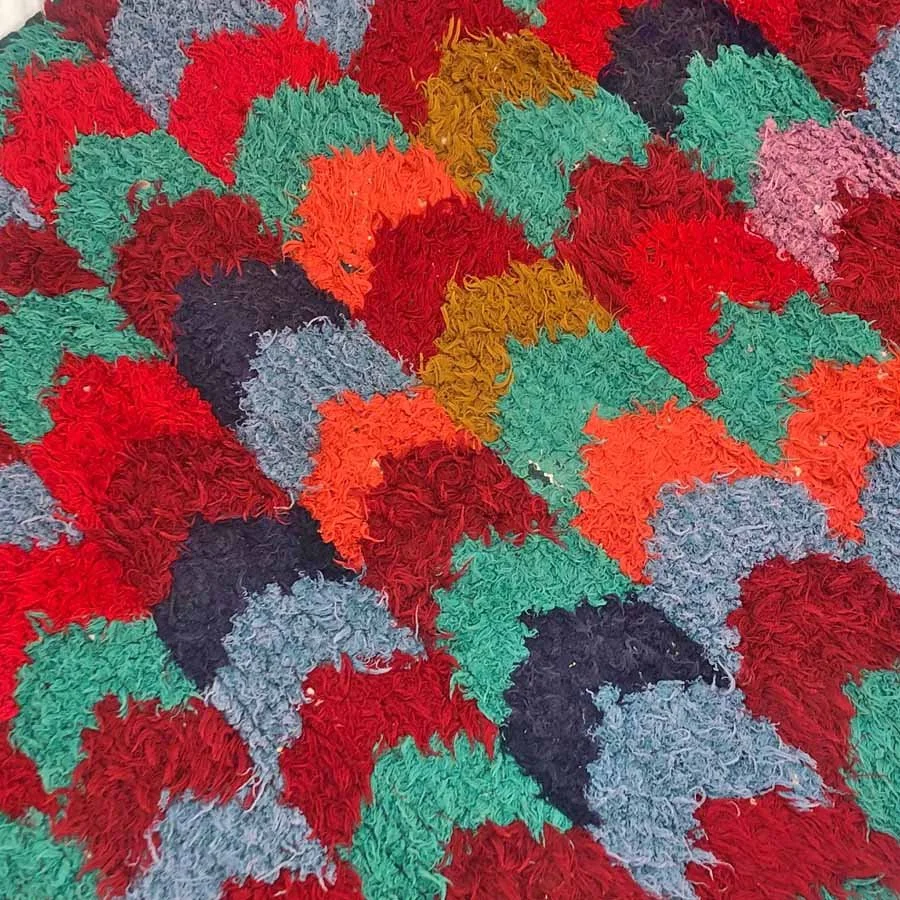 Vintage Moroccan Boucherouite rugs