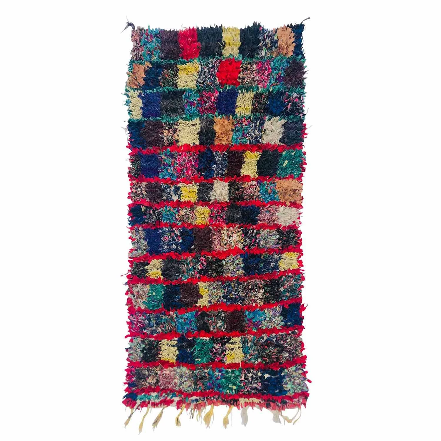 Vintage Moroccan Boucherouite rugs