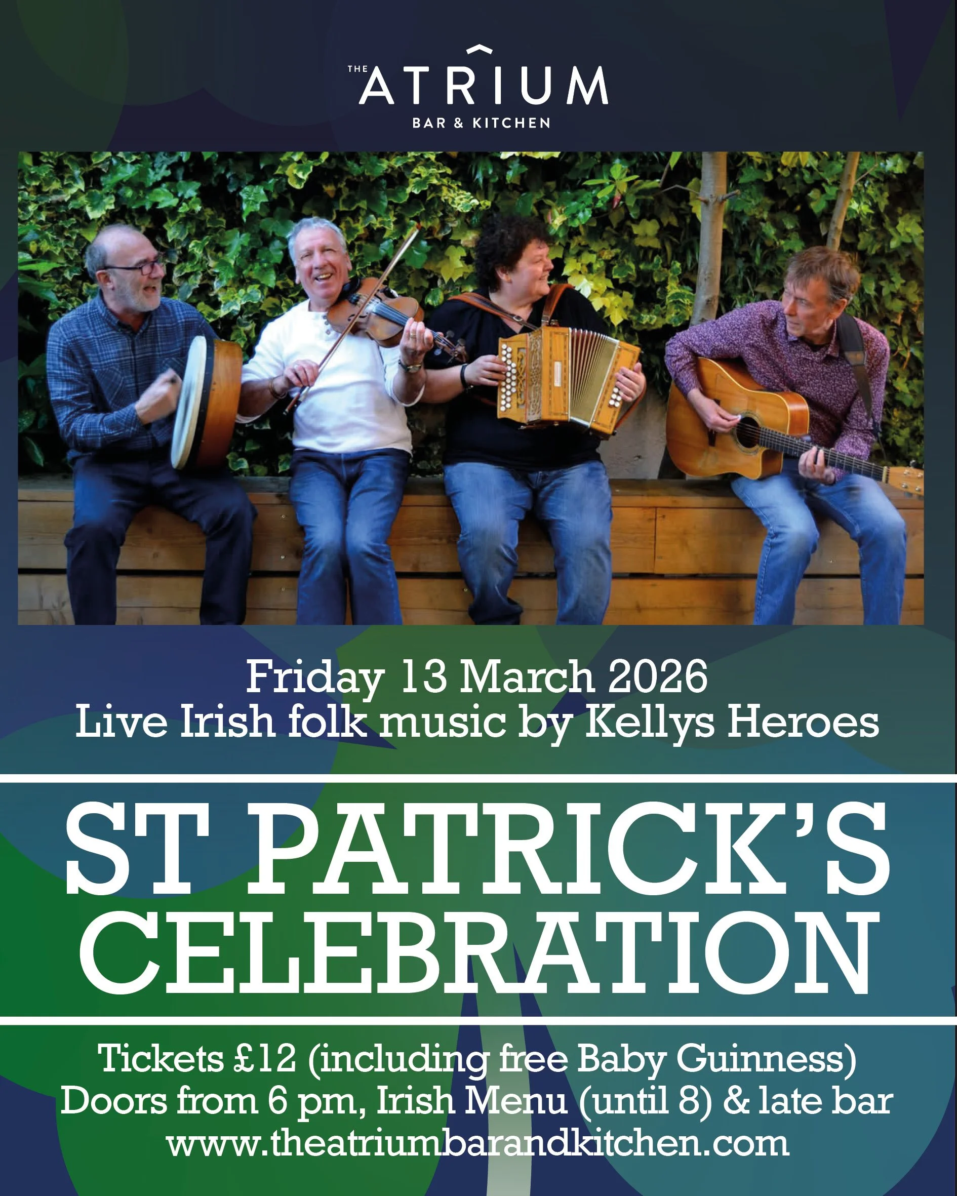 St. Patrick's Day Celebration 2026 — The Atrium Bar & Kitchen