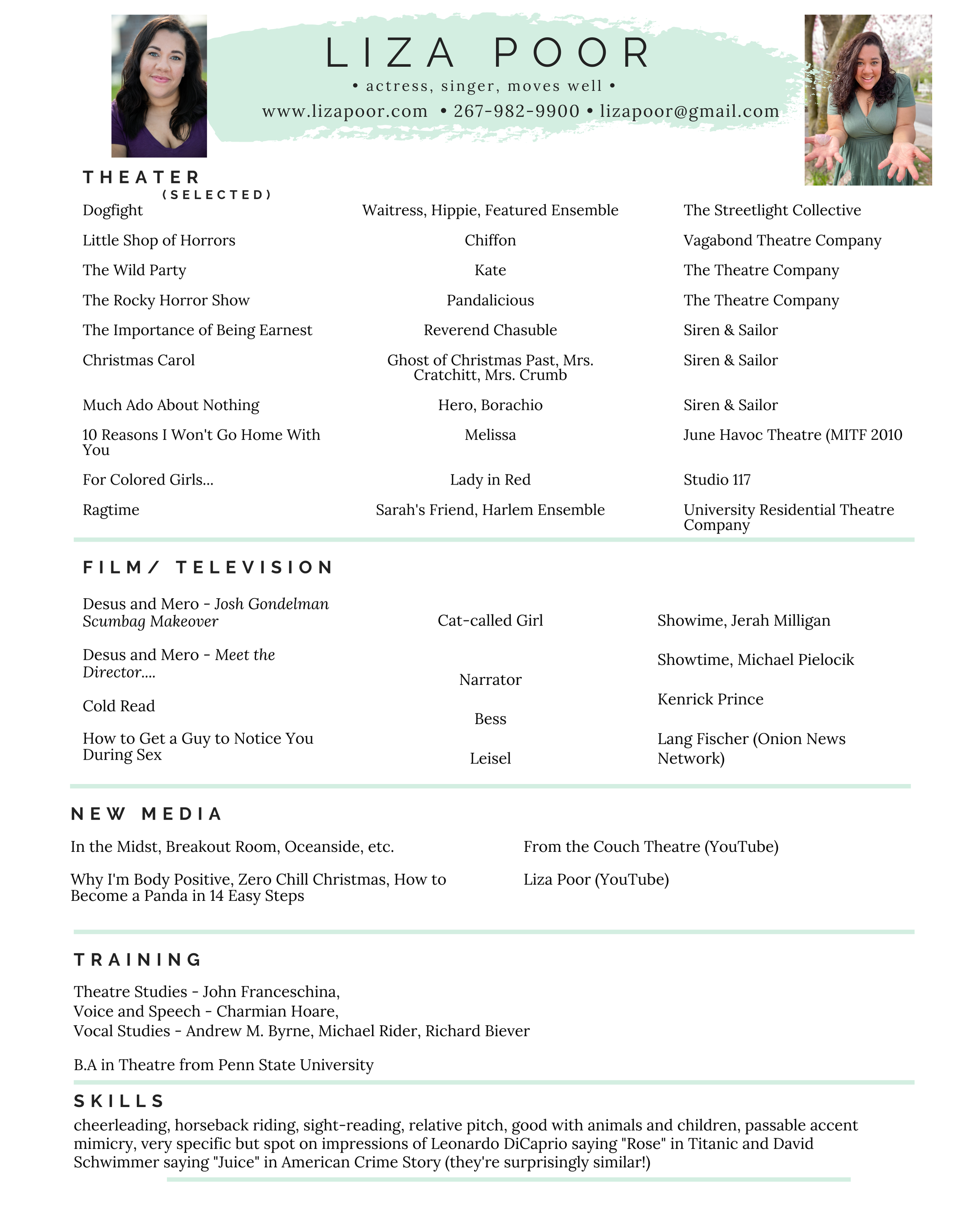 Resume — Liza Poor