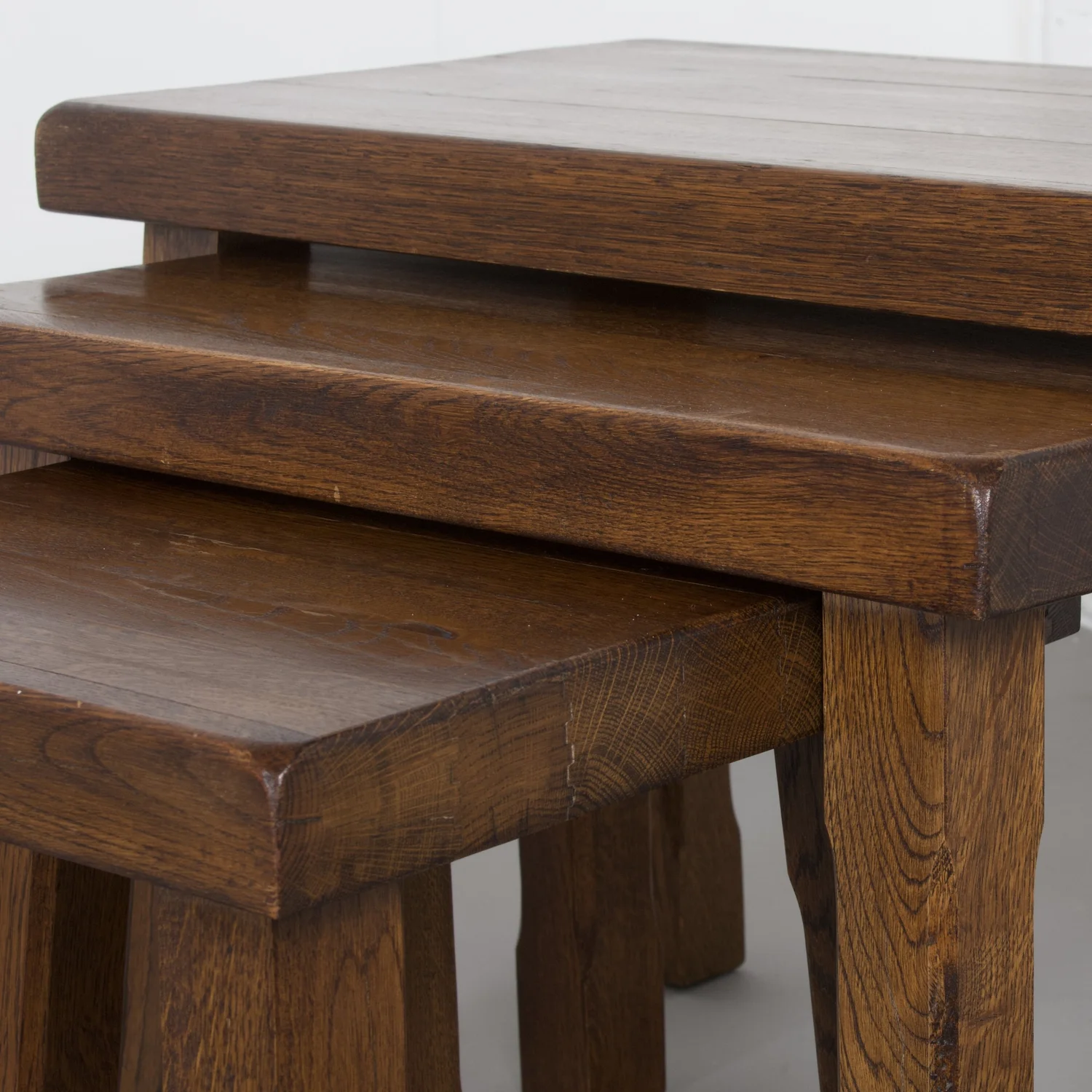 Nest of Solid Oak Tables — Diagonal Furniture
