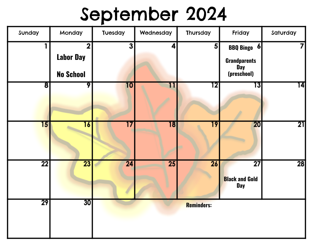 Event Calendar — Immanuel Lutheran School Memphis
