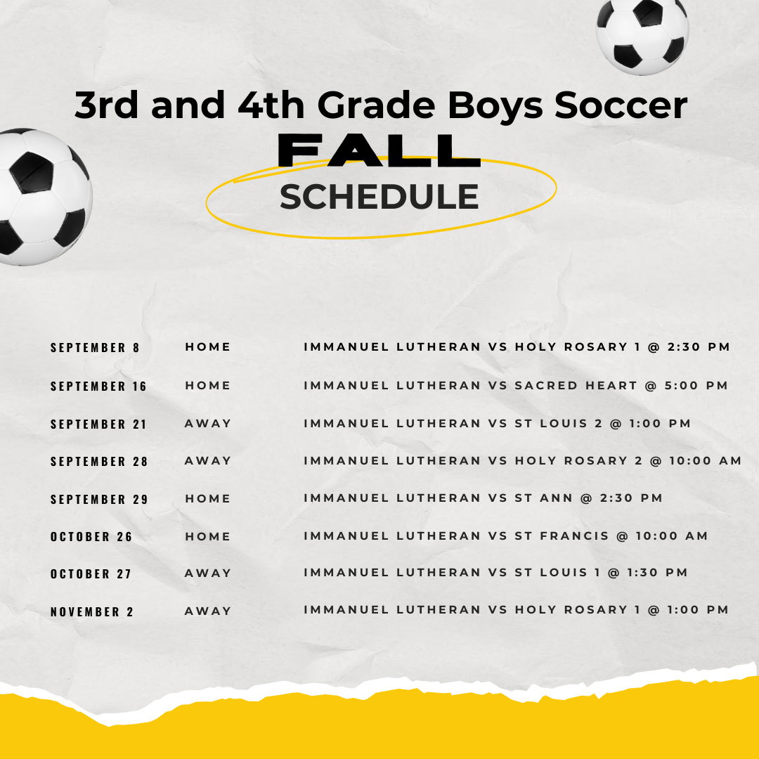 Sports Calendars — Immanuel Lutheran School Memphis