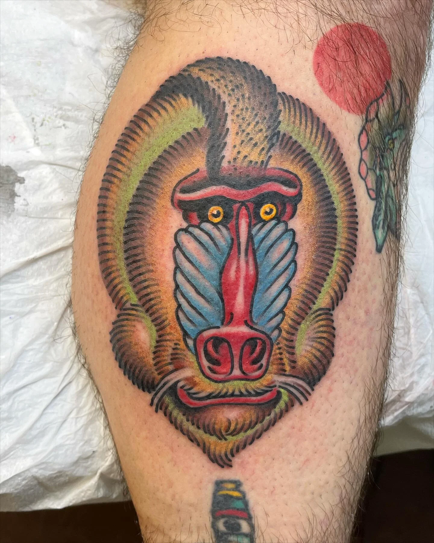 Baboon Face Tattoo