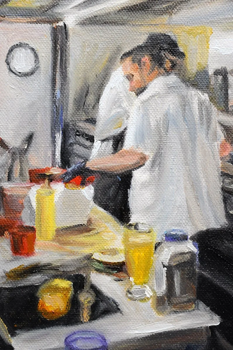 Jody Yashenko - Madison Diner, oil 11x14 — Carrie Goller Gallery