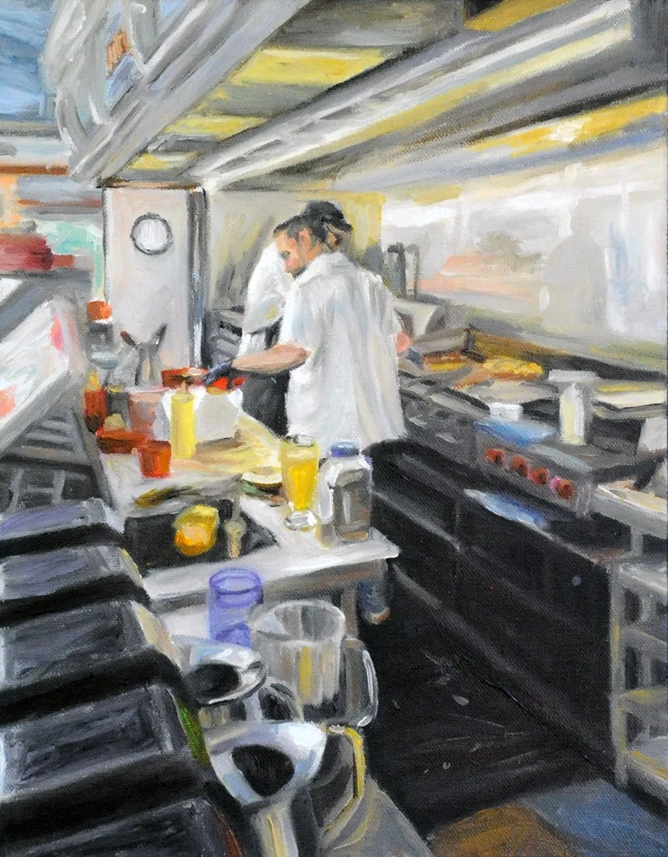 Jody Yashenko - Madison Diner, oil 11x14 — Carrie Goller Gallery