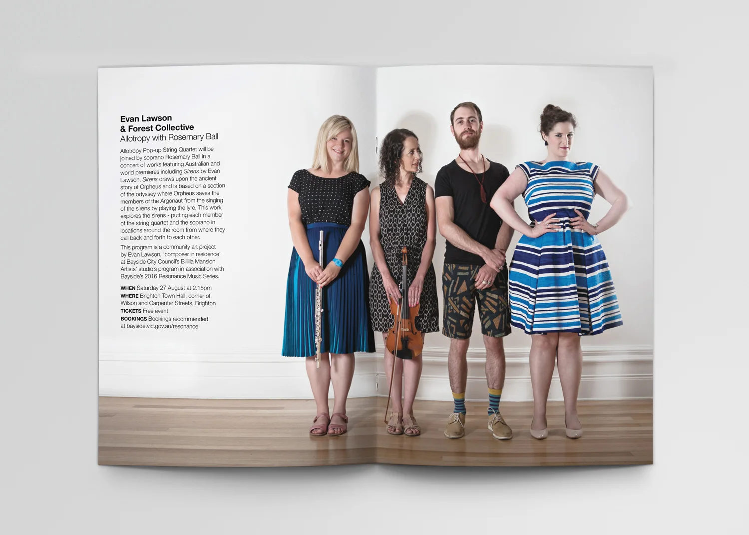 Resonance Music Series booklet — Sassen Design