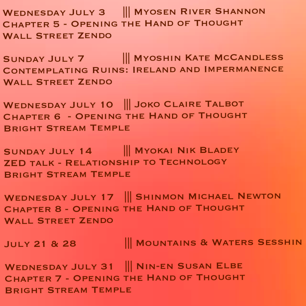 Weekly Practice — Mountain Rain Zen Community