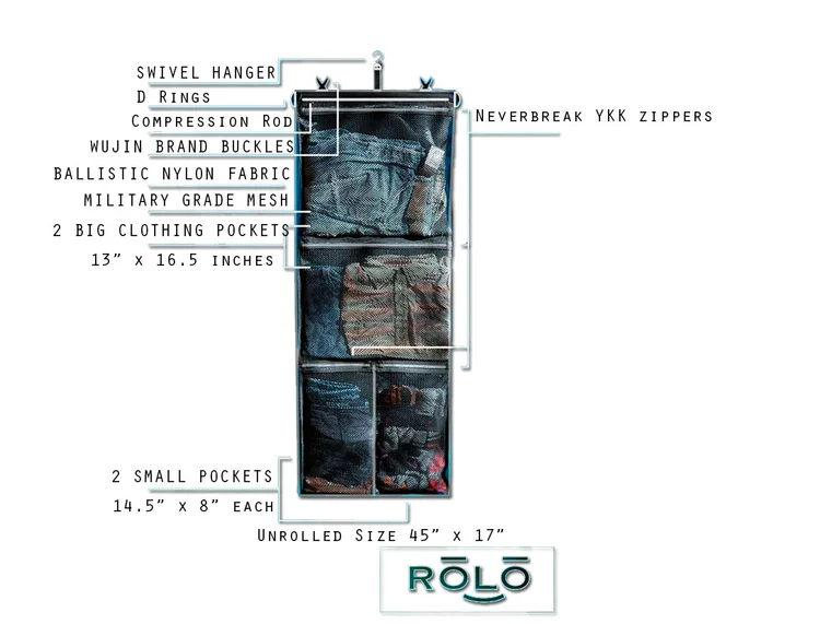 Roll-Up Travel Bag, Garment Bag, Carry On, Outdoor Travel kit | Rolo Travel