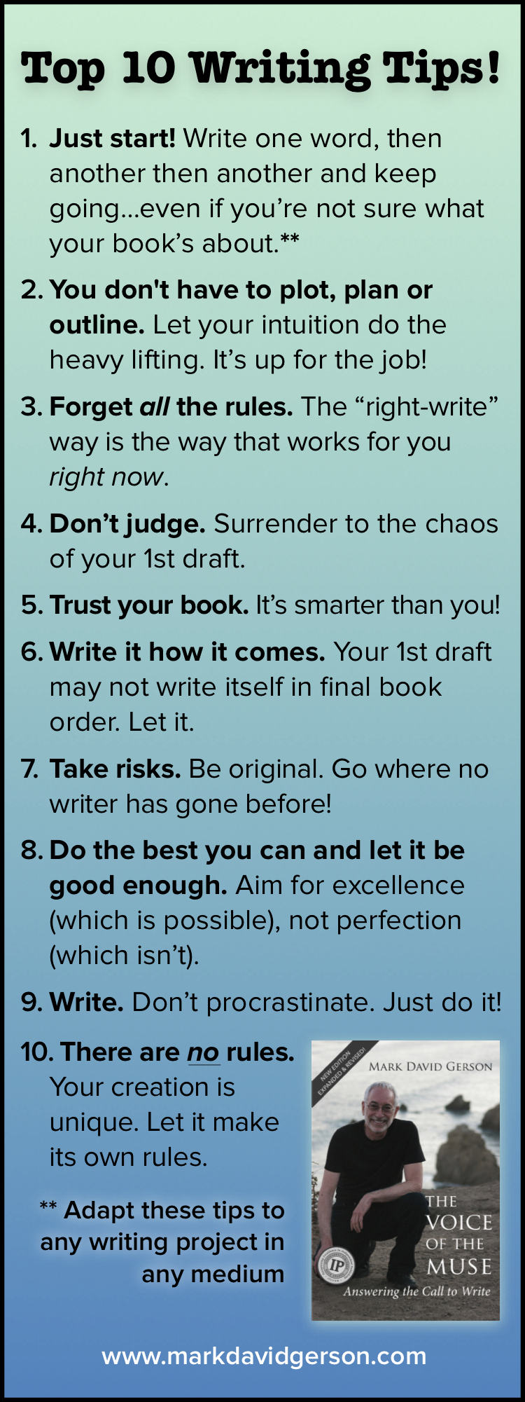 My Top 10 Writing Tips — Mark David Gerson