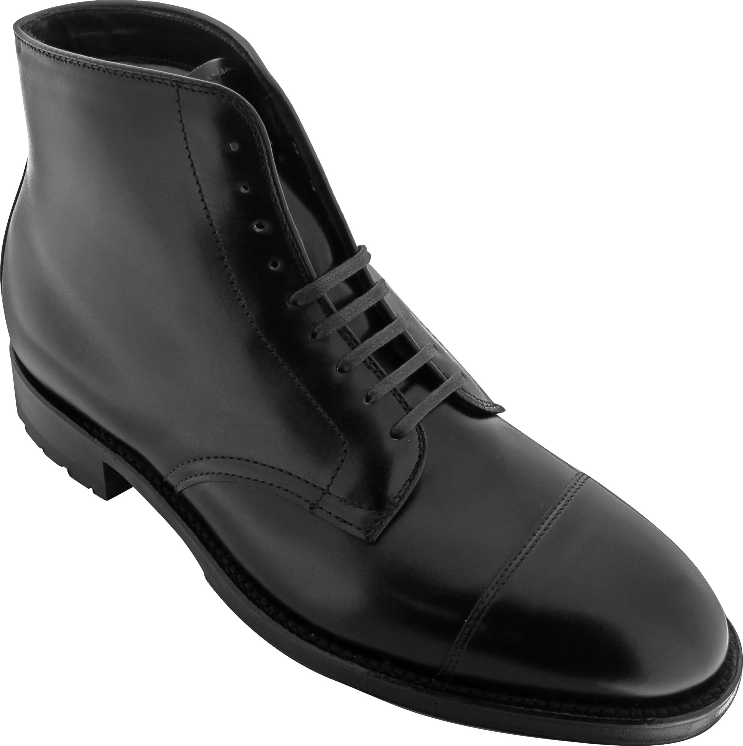 40727C - Alden 9 Eyelet Cap Toe Boot Commando Sole - Black — Color 8