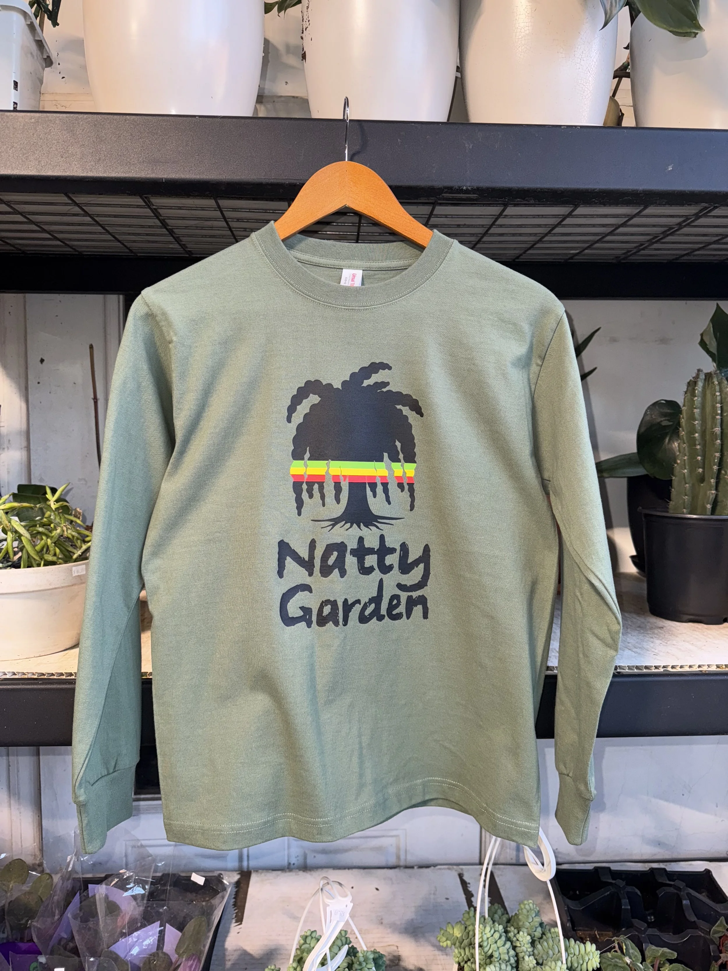 Black T-Shirt (White Logo & Natty Garden) | Natty Garden