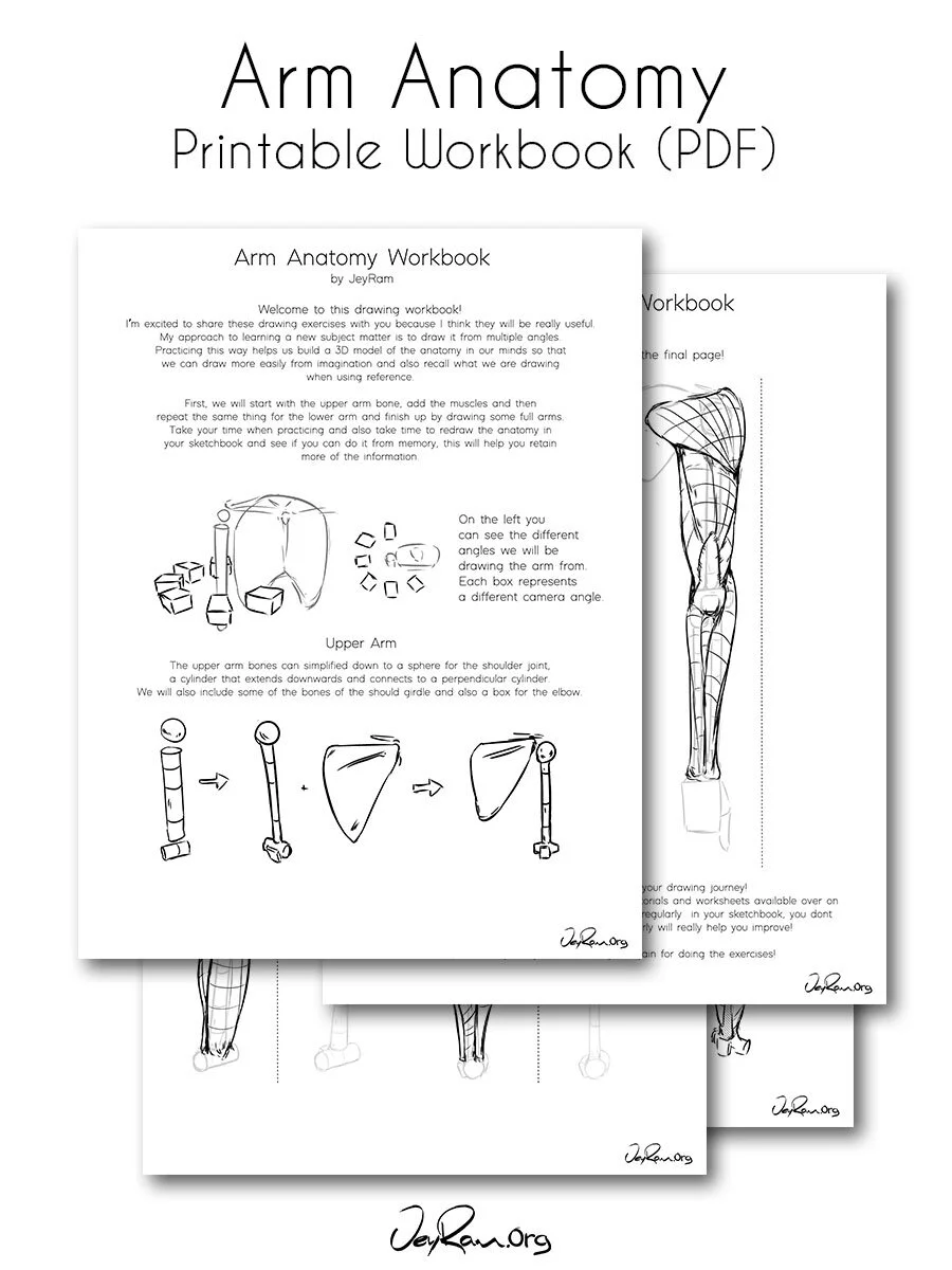 How to Draw the Arm - JeyRam Drawing Tutorials