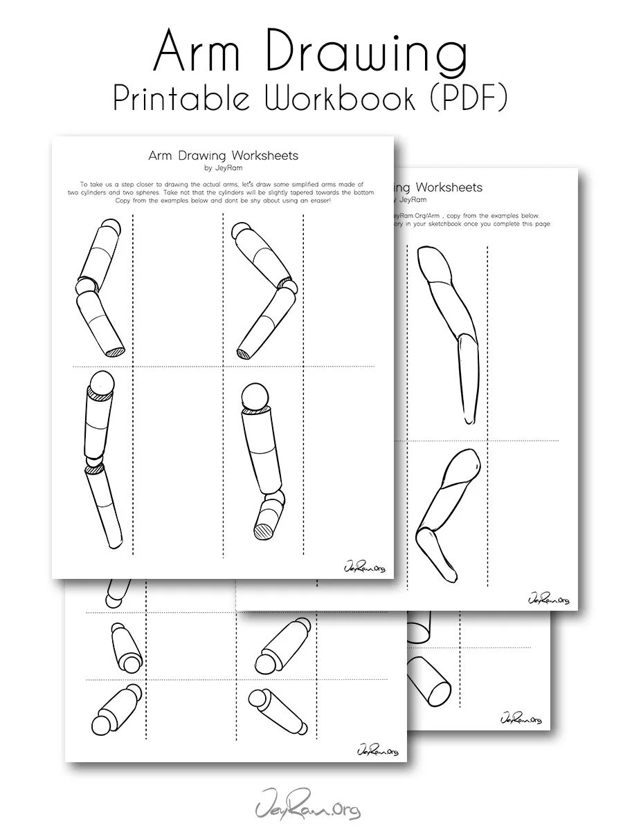 How to Draw Arm Anatomy: Free Drawing Tutorial (PDF) - JeyRam Art