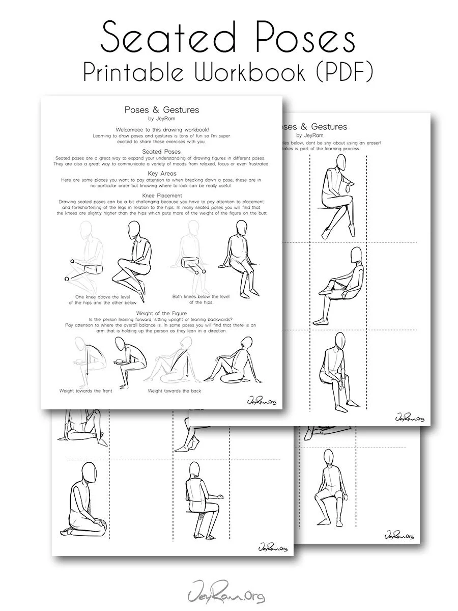 Art Tutorials & Printable Workbooks (PDF) - JeyRam Drawing Tutorials