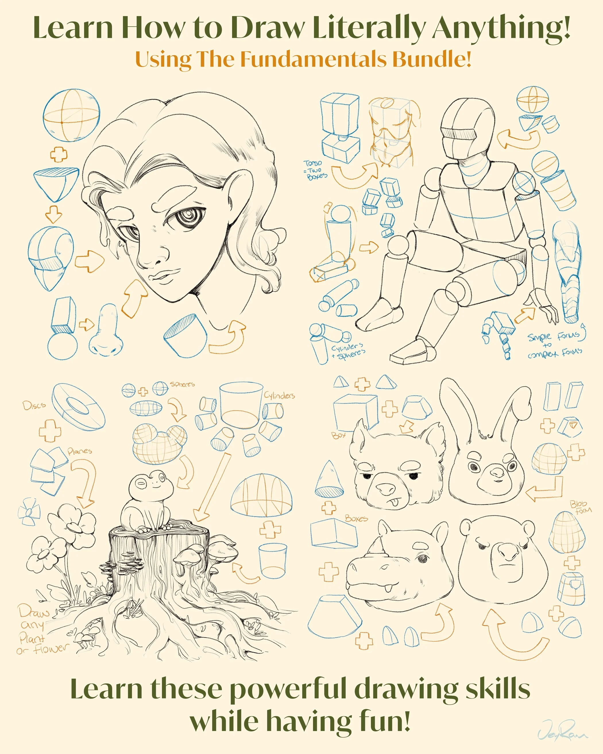 How to Draw for Absolute Beginners - JeyRam Drawing Tutorials