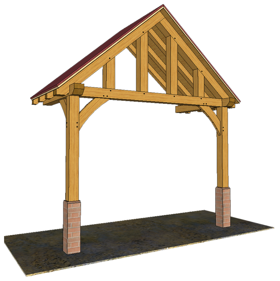 OAK PORCHES - STANDARD RANGE OF STYLES AND DESIGNS — TIMBER FRAME PORCHES