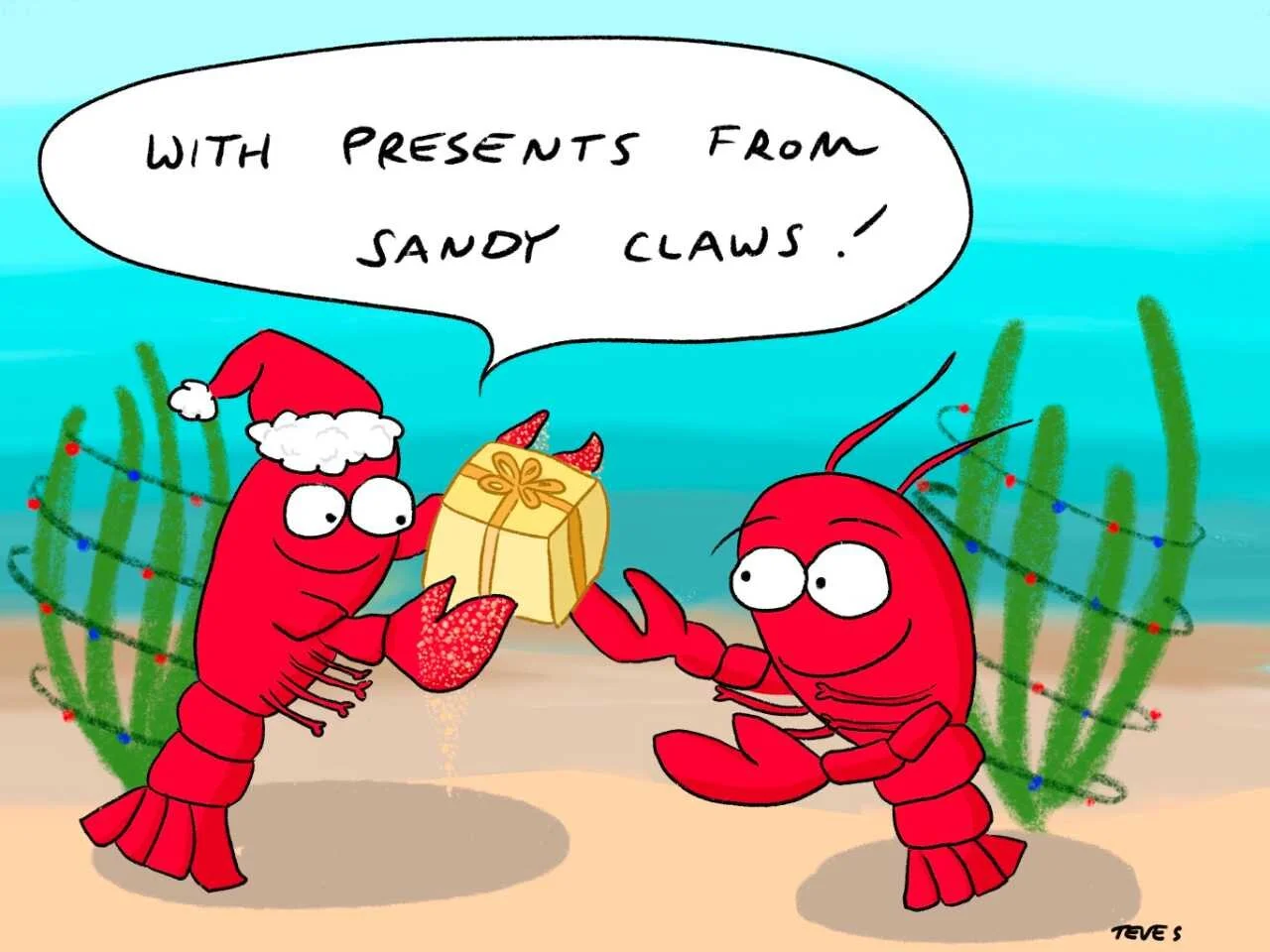Sad Cartoon Lobster