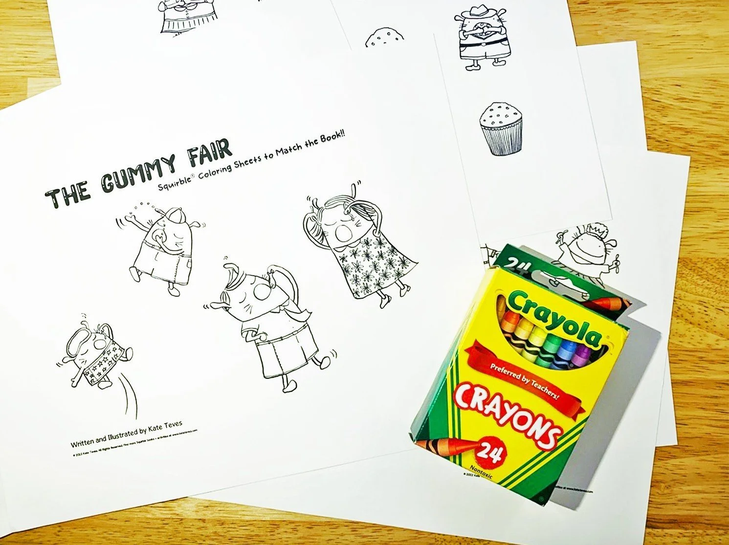 "The Gummy Fair" Coloring Sheets — Kate Teves