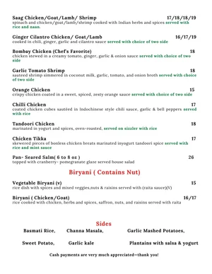 Menu — Sweet 27 - a multicultural bar and restaurant | gluten-free