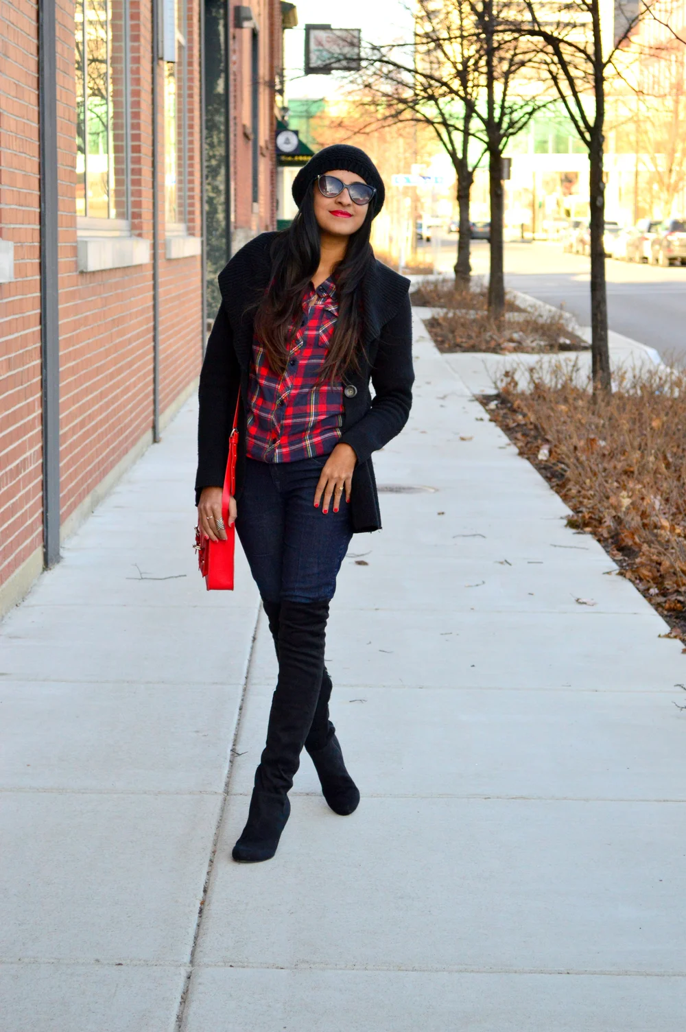Weekend Wear: Plaid + OTK Boots — Miss Minus Sized