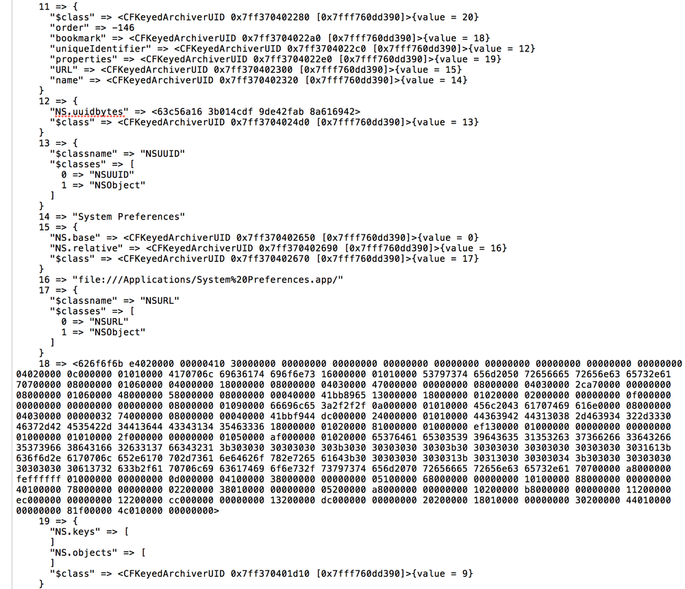Manual Analysis of ‘NSKeyedArchiver’ Formatted Plist Files - A Review of the NEW OS X 10.11 ...