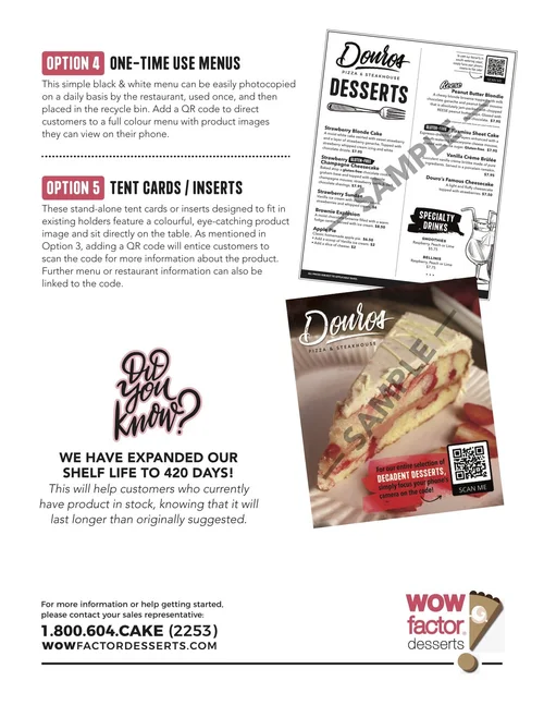 Make A Menu — WOW! Factor Desserts