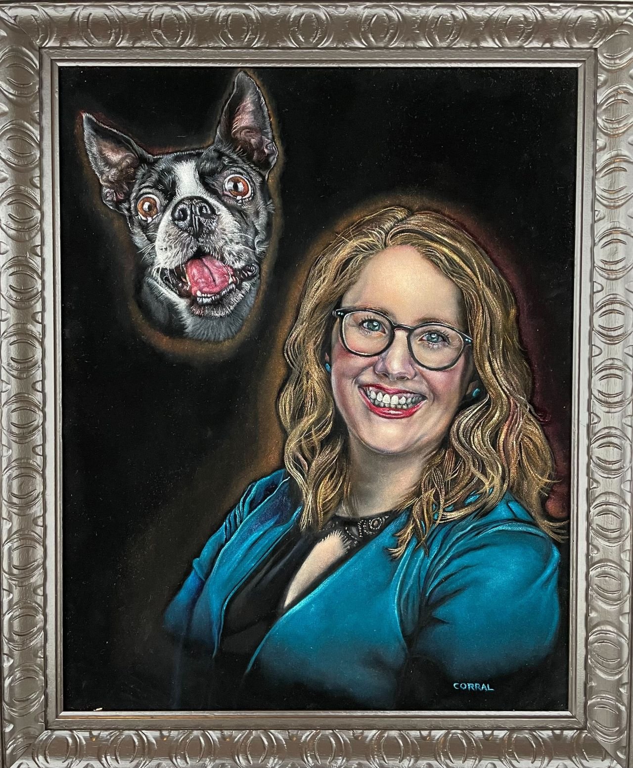 CUSTOM BLACK VELVET PORTRAIT — loving anvil jewelry