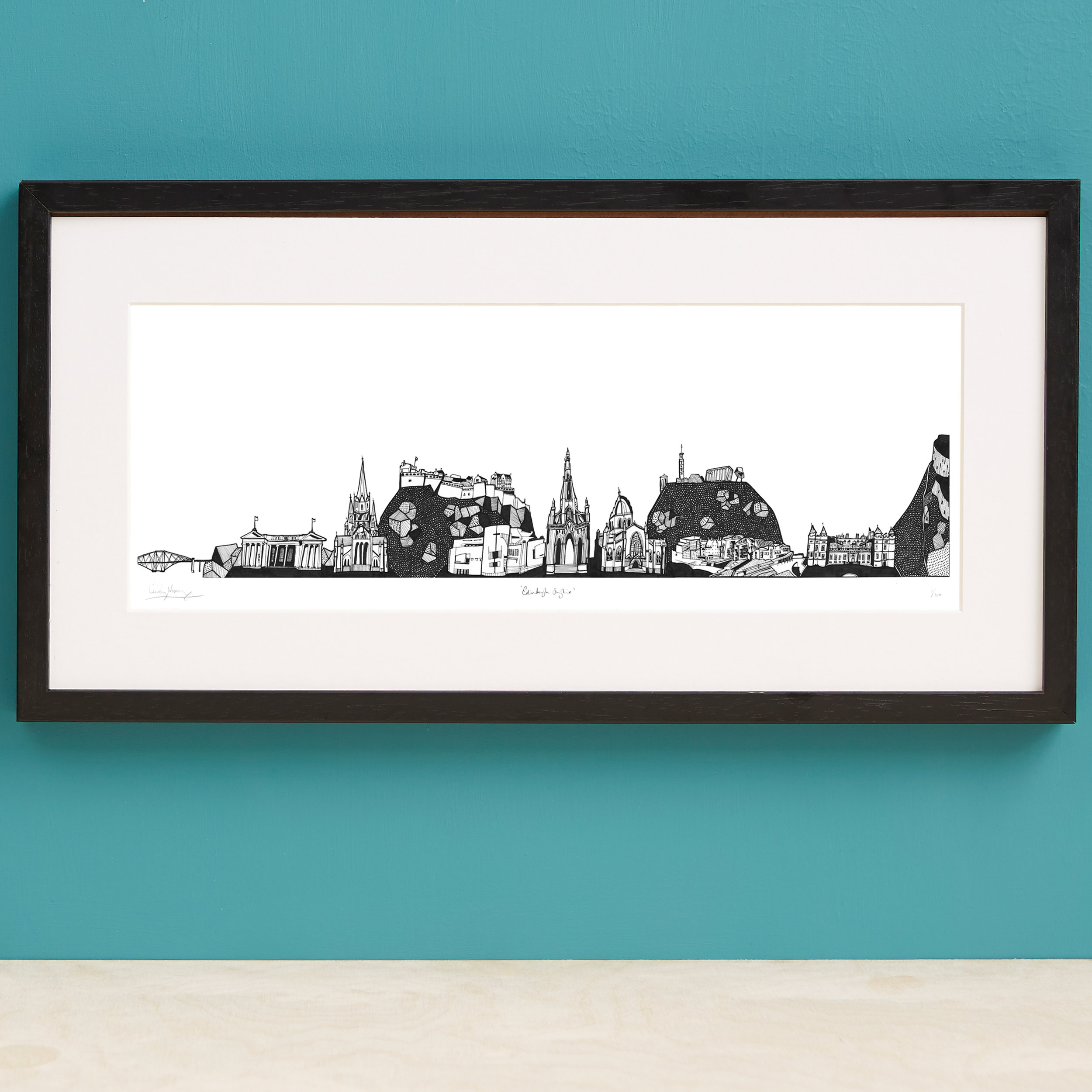 Edinburgh Skyline Screen Print — Cecily Vessey