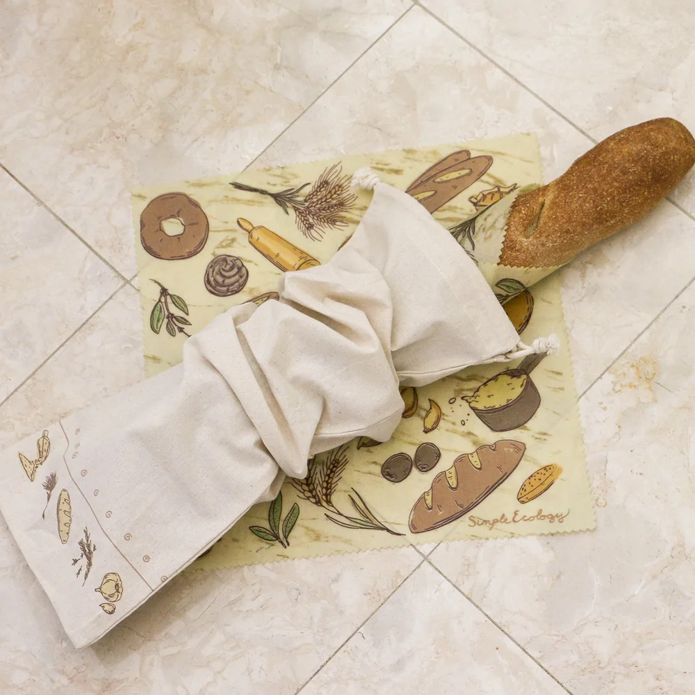 Organic Cotton Artisan Bread Bags — Simple Ecology