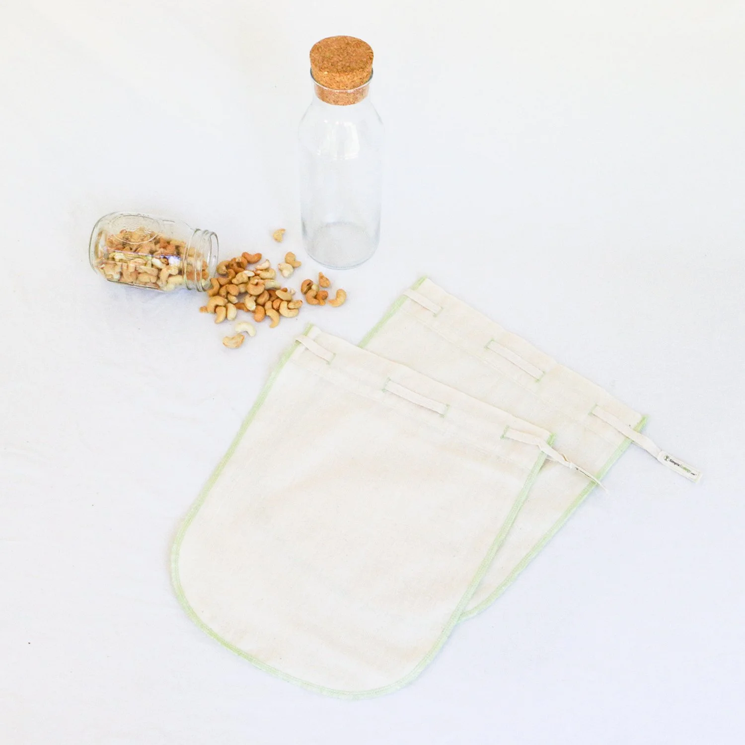 Organic Cotton Reusable Nut Milk, Coffee, & Tea Straining Bags — Simple ...