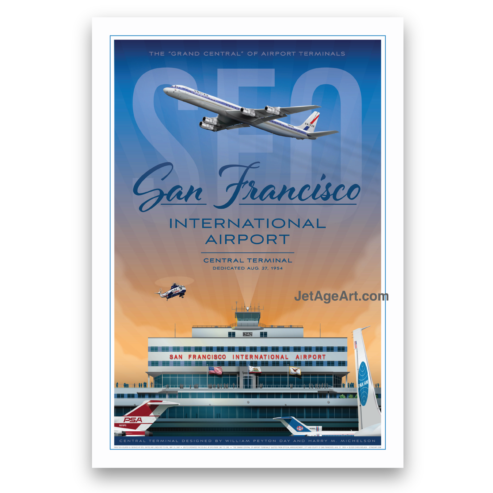 SFO Airport Poster — Jet Age Art